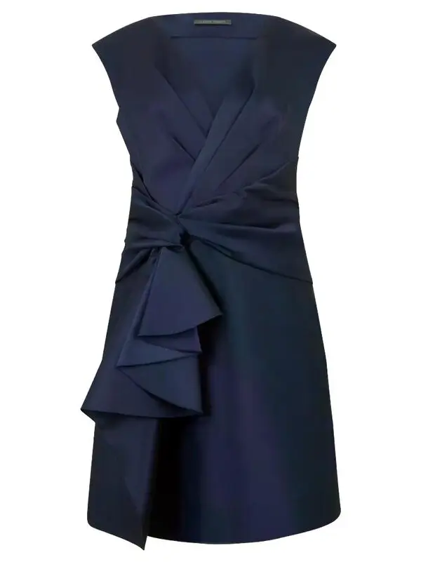 Alberta Ferretti Draped Ruffled Mini Dress - Blue