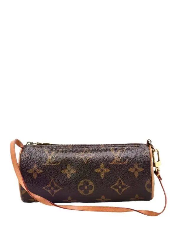 LOUIS VUITTON Monogram Canvas Papillon Pochette Clutch Bag - Brown