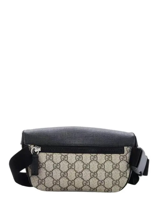 Gucci Eden Waist Bag Gg Coated Canvas Medium Belt Bag - Black
