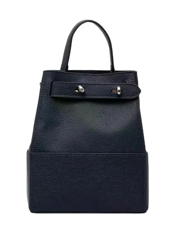 SILVIAN HEACH Pebbled Leather Turn-lock Backpack - Blue