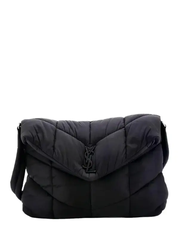 Saint Laurent Loulou Puffer Messenger Bag - Black
