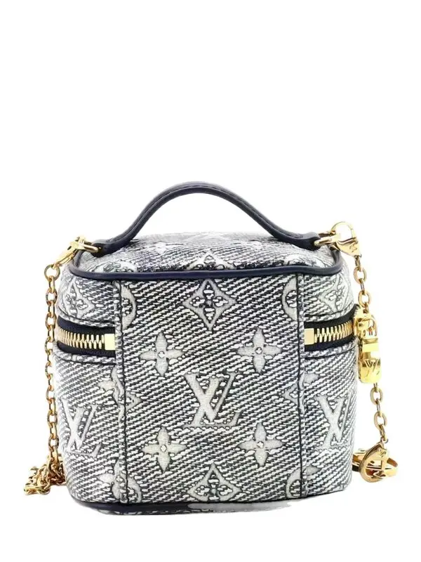 LOUIS VUITTON Vanity Case Monogram Jacquard Canvas Micro Satchel - Blue