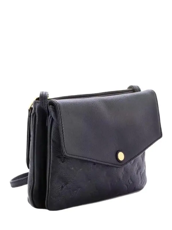 LOUIS VUITTON Monogram Empreinte Twice Handbag - Black