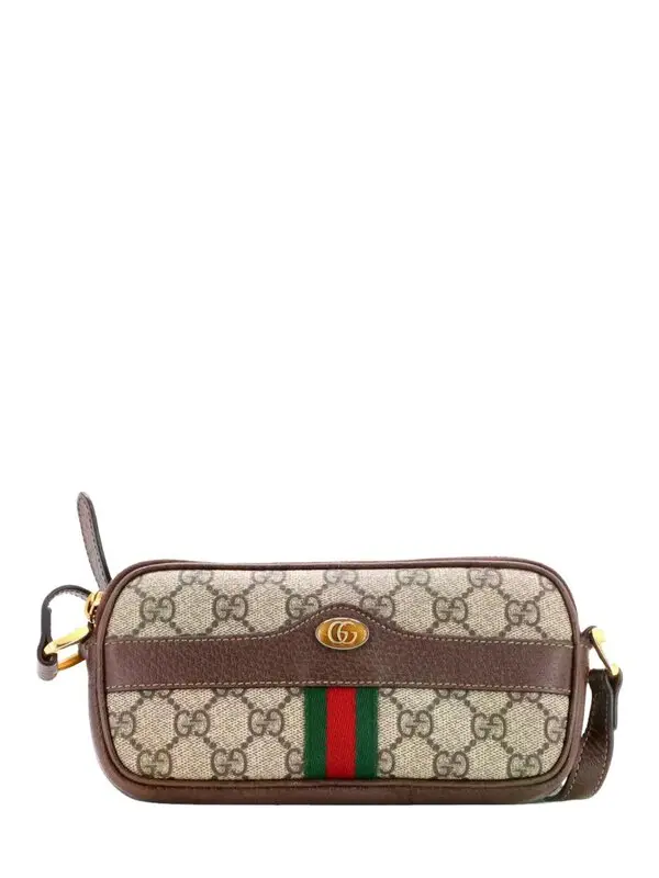 Gucci Ophidia Gg Coated Canvas Mini Crossbody Bag - Brown