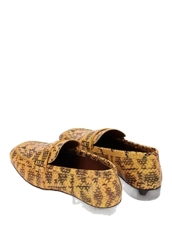 Dries Van Noten Leather Penny Loafers - Yellow
