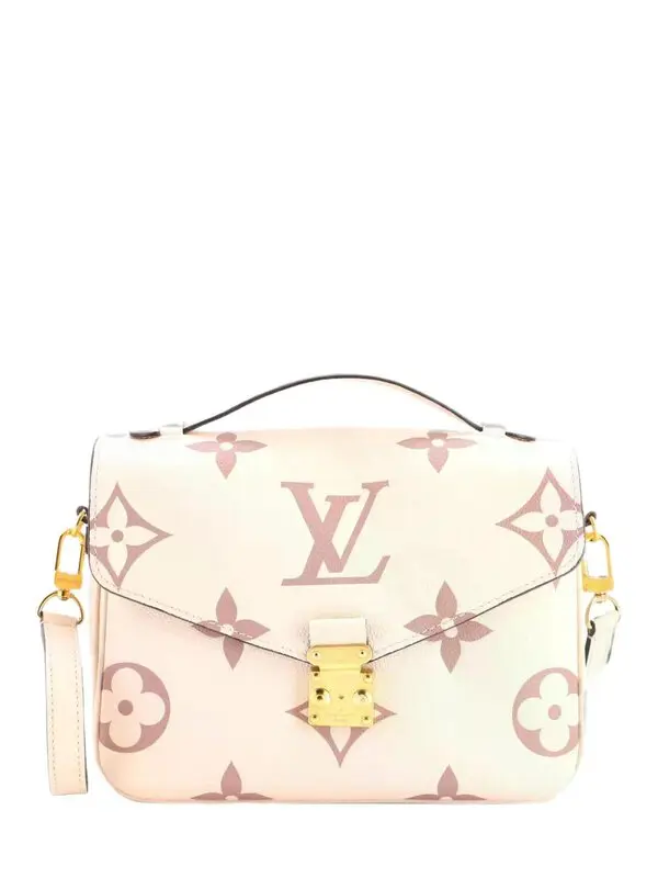 LOUIS VUITTON Pochette Metis Bicolor Monogram Empreinte Giant Crossbody Bag - Neutrals
