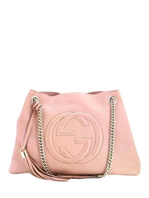 Gucci Soho Chain Strap Leather Medium Shoulder Bag - Pink