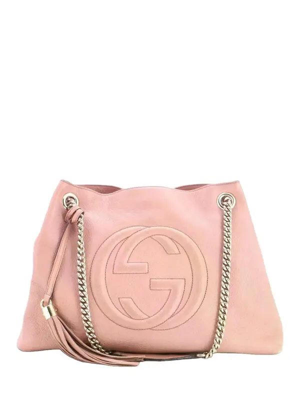 Gucci Soho Chain Strap Leather Medium Shoulder Bag - Pink