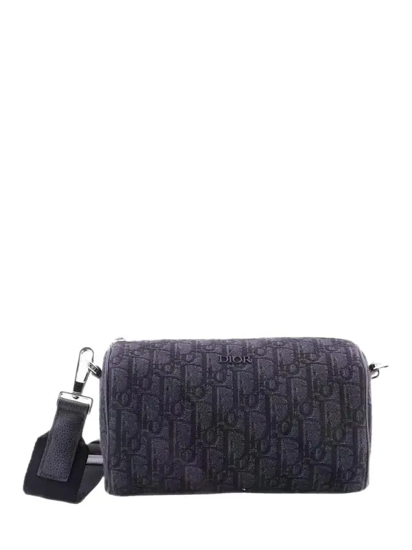 Dior Oblique Canvas Mini Roller Messenger Bag - Black