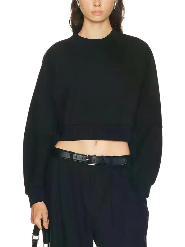 Givenchy Logo-embroidered Cropped Sweatshirt - Black