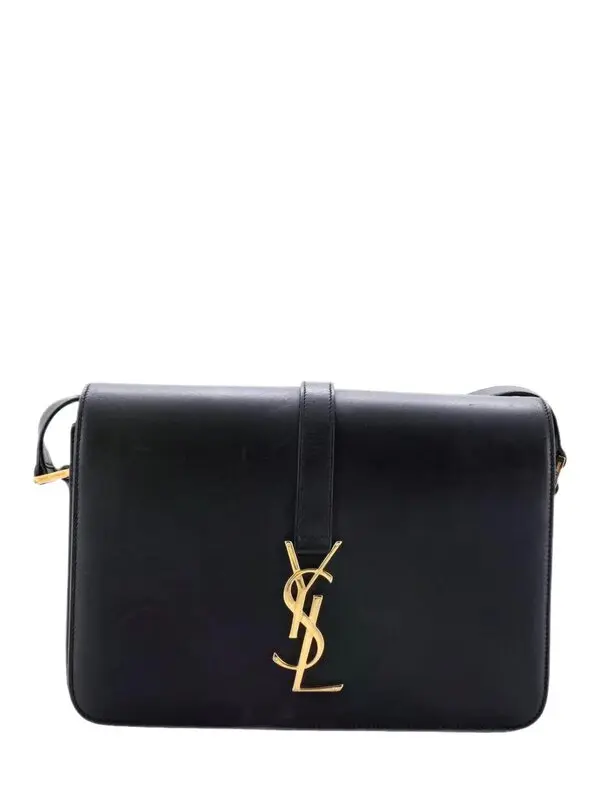 Saint Laurent Classic Monogram Universite Bag Leather Medium Crossbody Bag - Black