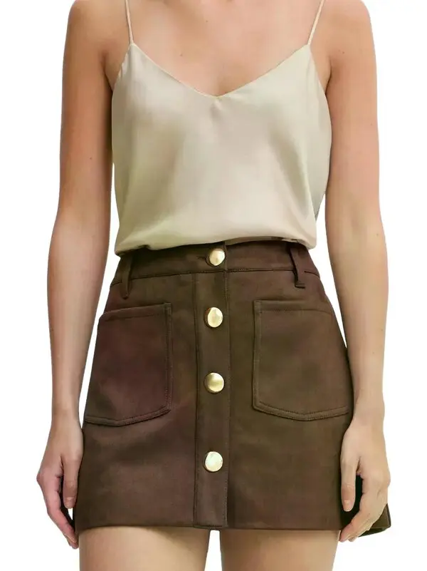 Bardot Lorenzo Patch-pocket Mini Skirt - Brown