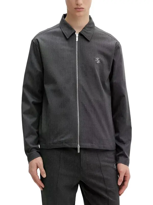 Filling Pieces Zip Embroidered Jacket - Grey