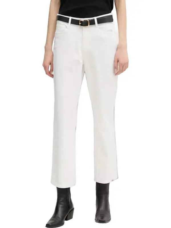Joseph Ribkoff Straight Leg Jeans With Belt Loops - White