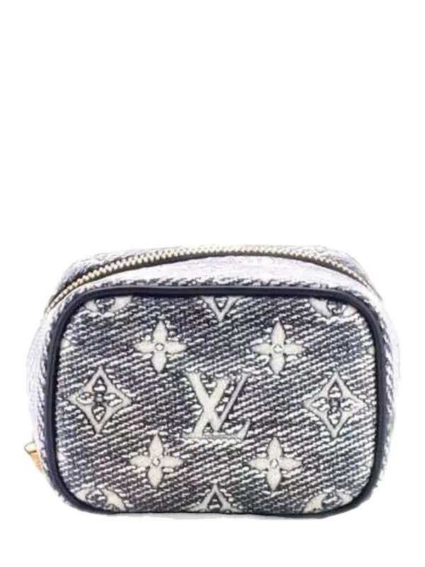 LOUIS VUITTON Monogram Jacquard Canvas Micro Satchel Vanity Case - Blue
