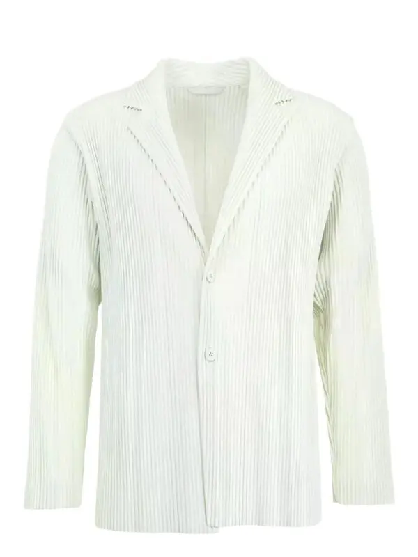 Issey Miyake Pleated Single-breasted Jacket - Green