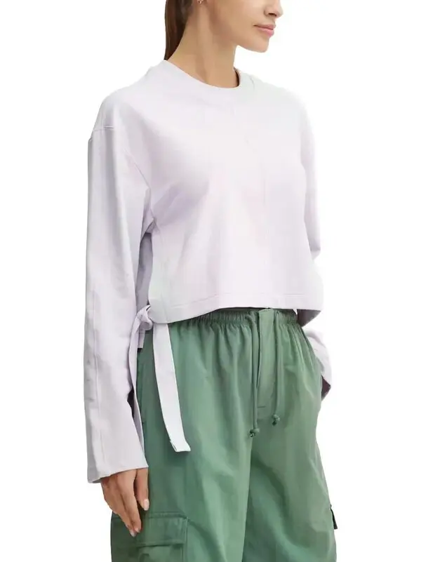 Adidas Tie Detailed Long Sleeve Sweatshirt - Purple