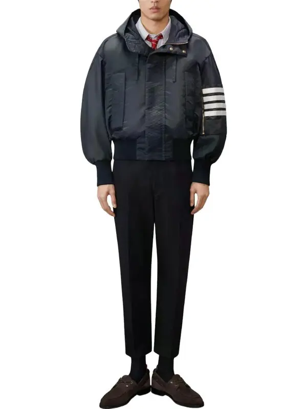 Thom Browne Argyle Intarsia Cashmere Cardigan - Blue