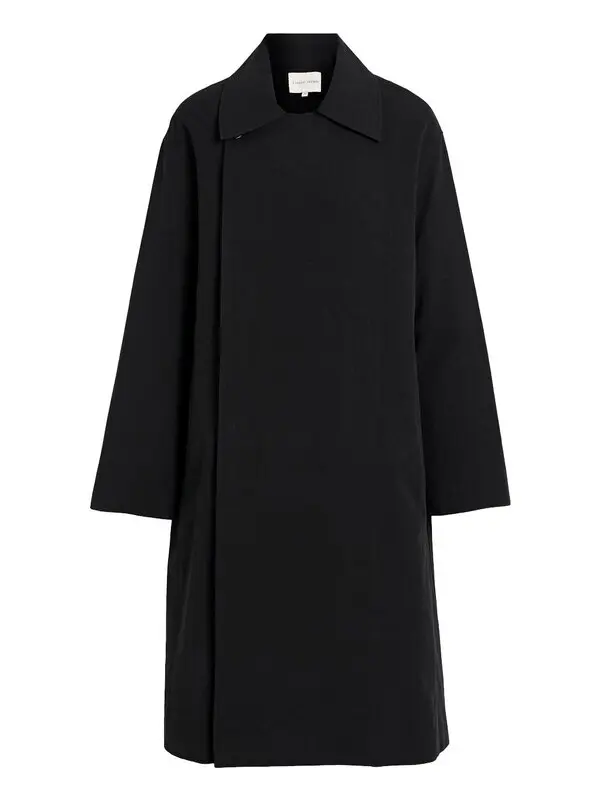 Loulou De Saison Alex Double-breasted Cotton Trench Coat - Black