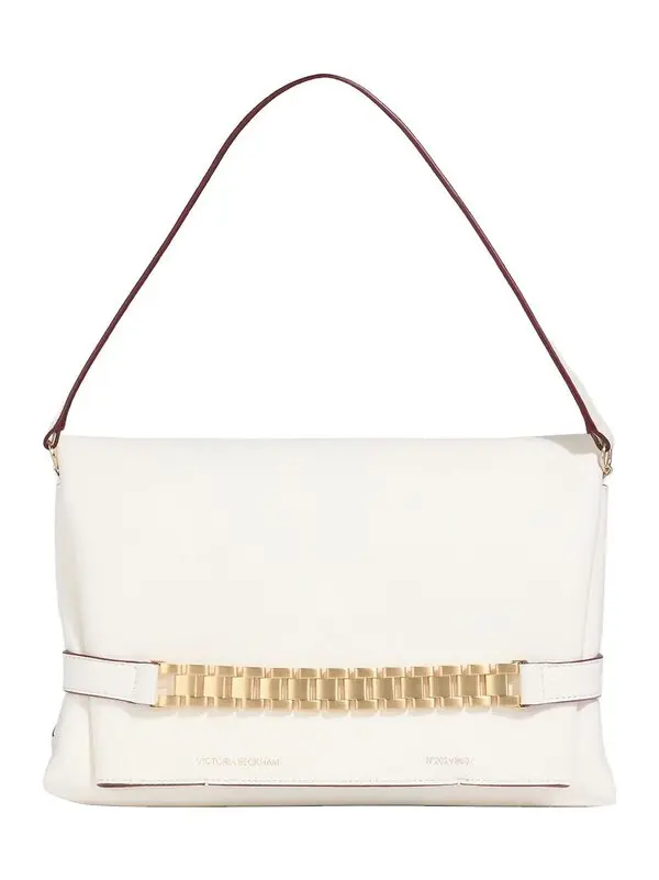 Victoria Beckham Chain Pouch Leather Shoulder Bag - White