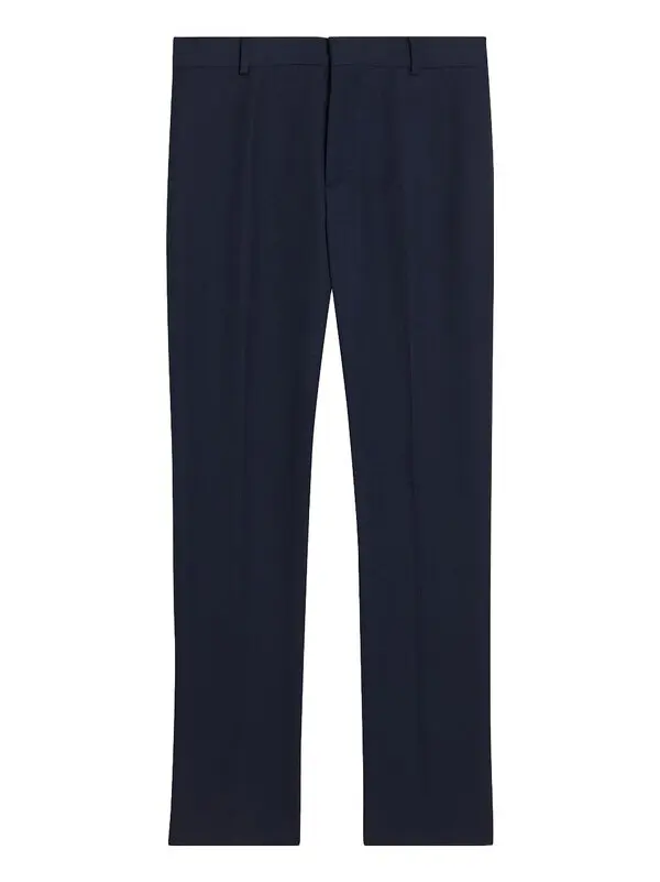 Alexander McQueen Slim Fit Wool Twill Pants - Navy