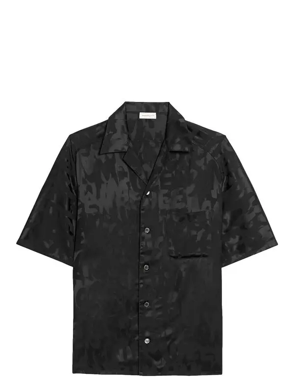 Alexander McQueen Satinjacquard Shirt - Black