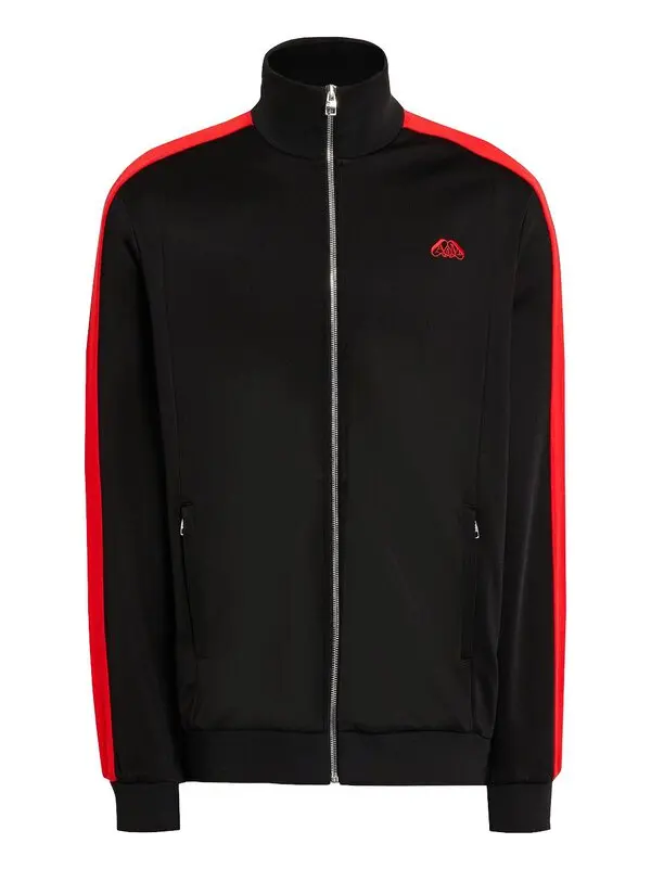 Alexander McQueen Striped Knitted Track Jacket - Black