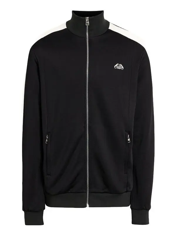 Alexander McQueen Striped Knitted Track Jacket - Midnight Blue