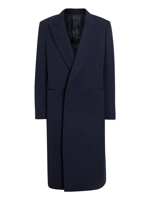 Alexander McQueen Double-breasted Wool Twill Coat - Navy
