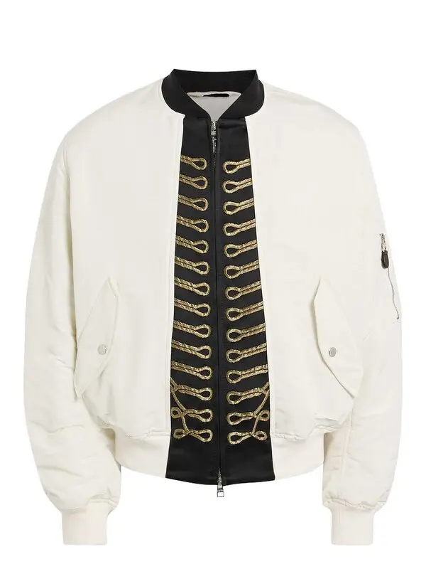 Alexander McQueen Embroidered Shell Jacket - White