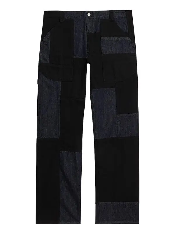 Alexander McQueen Patchwork Denim Jeans - Dark Denim