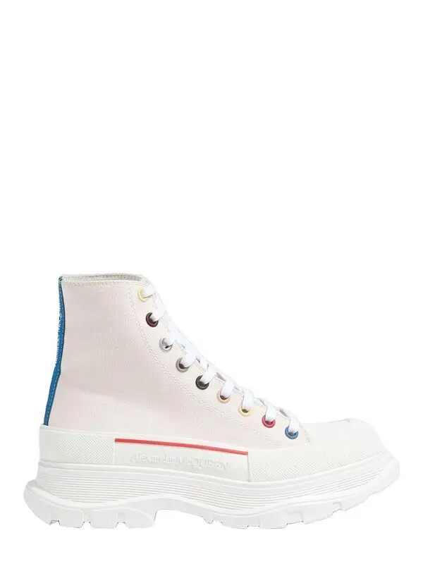 Alexander McQueen Tread Slick Canvas Boots - Ecru