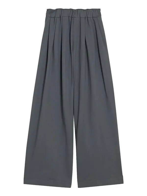 Dries Van Noten Pleated French Cottonterry Sweatpants - Anthracite