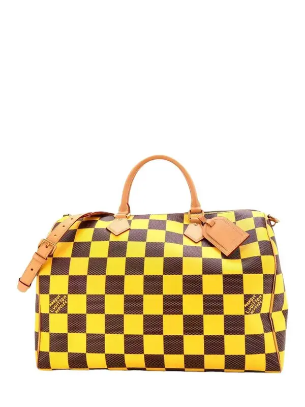 LOUIS VUITTON Speedy Bandouliere Bag Damier Pop 50 Travel Bag - Yellow