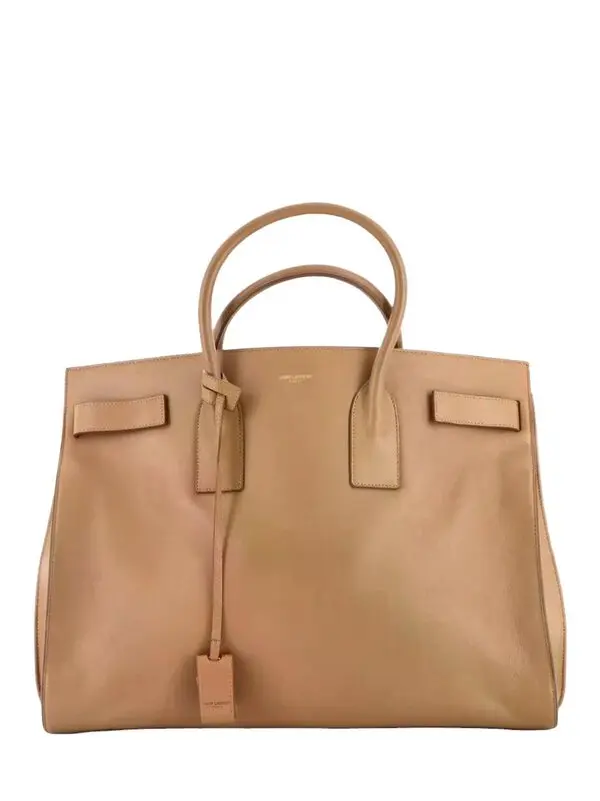 Saint Laurent Sac De Jour Leather Tote Bag - Brown