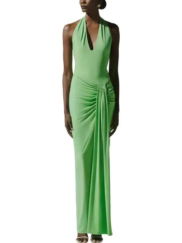 BAOBAB Donatella Ruched Gown - Green