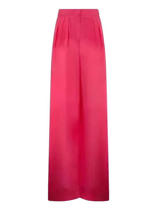Alberta Ferretti Silk Palazzo Pants - Pink