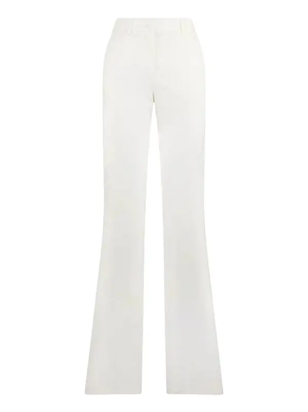 Alberta Ferretti High-waisted Flared Trousers - White