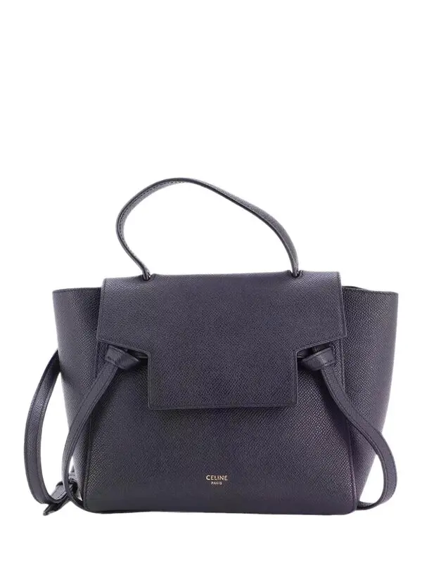 Celine Textured Leather Belt Bag Pico Shoulder Bag - Black