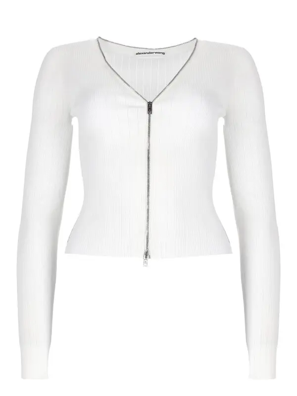 Alexander Wang Pointelle Cardigan - White