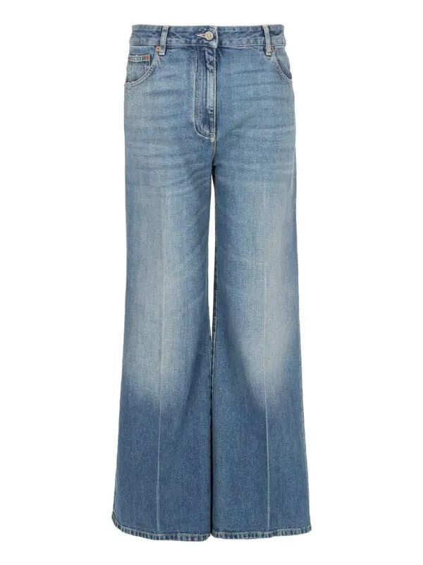 Valentino Garavani Wide Leg Jeans - Denim