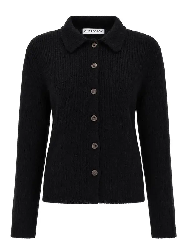 Our Legacy Mazzy Polo" Knit Top - Black