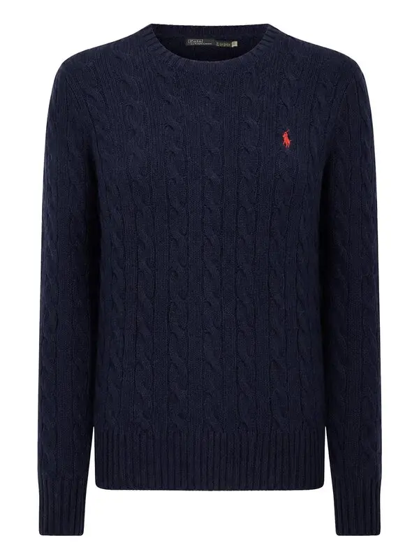 Polo Ralph Lauren Cable Knit Crewneck Sweater - Blue