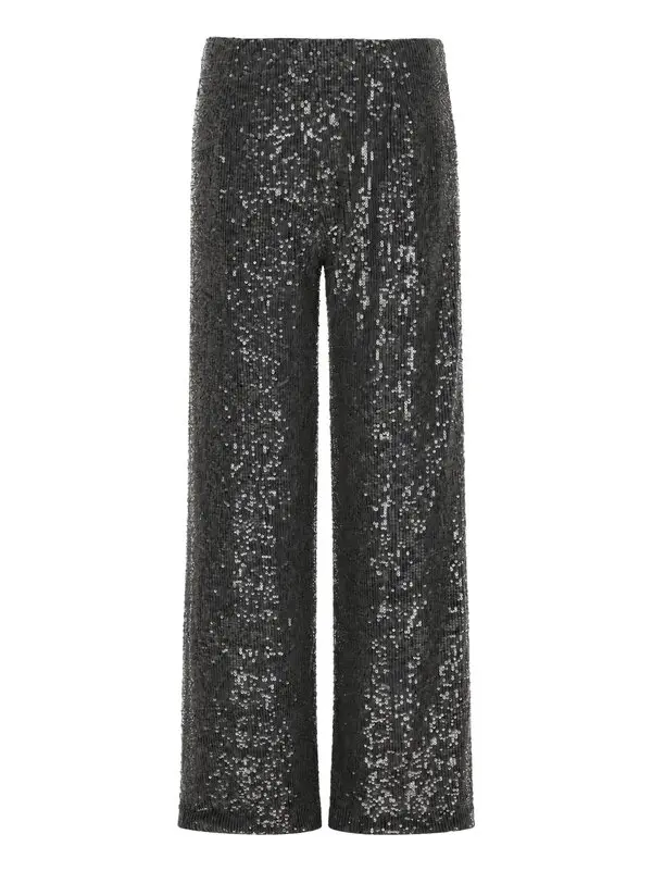 P.a.r.o.s.h Sequined Straight Leg Trousers - Grey