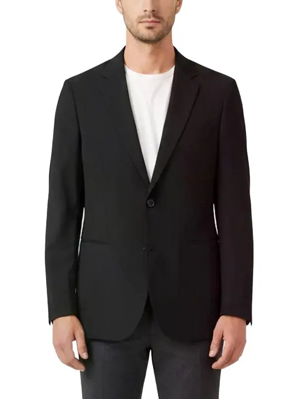BOSS Single-breasted Wool Blazer - Black