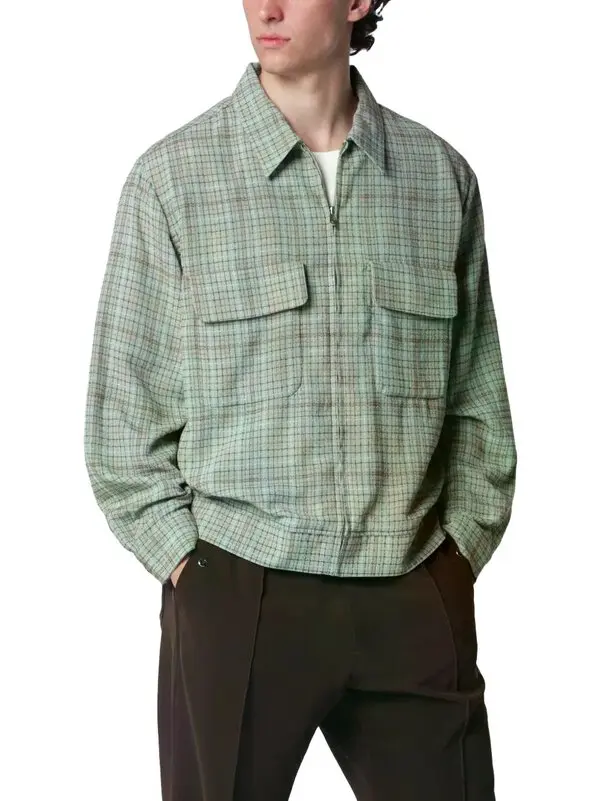 Needles Checked Zip-up Jacket - Green