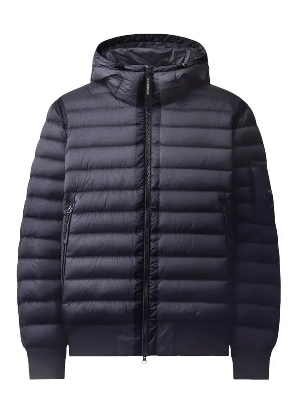 C.P. COMPANY Logo Down Jacket - Blue