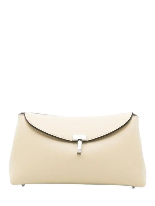 TOTEME T-lock Mini Leather Clutch - Gold