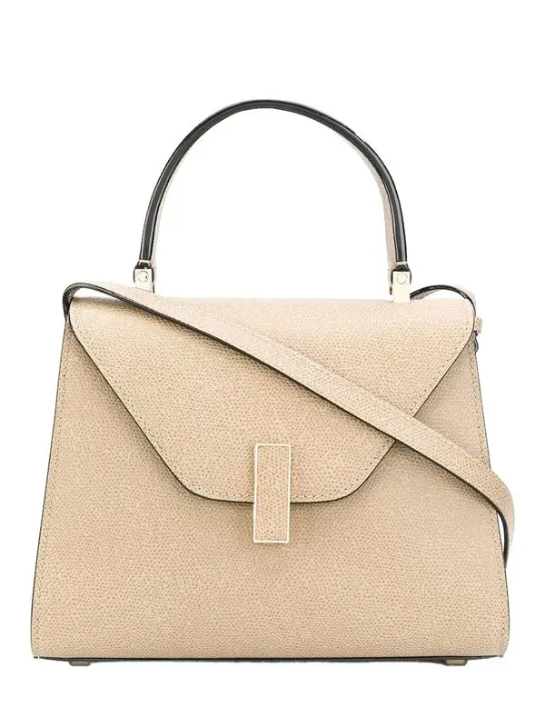VALEXTRA Iside Mini Leather Handbag - Beige