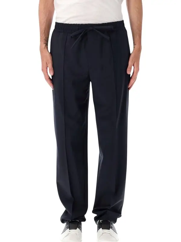 Valentino Garavani Mohair Wool Straight-leg Pants - Blu